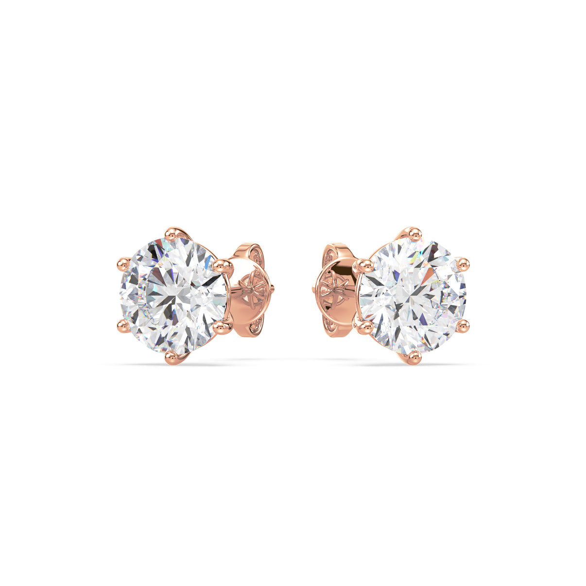 Round Brilliant Diamond Studs – Iris
